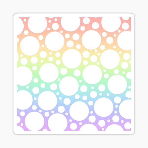 "Pastel Rainbow with White Polka Dots" Sticker for Sale by ...