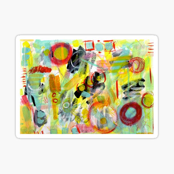 "Light Path Neon Abstract Colorful " Sticker by Chantelly | Redbubble