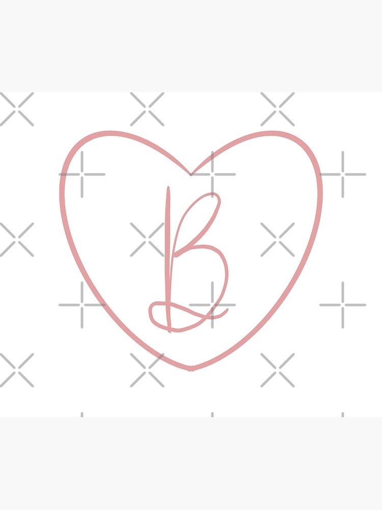 Lámina fotográfica «Monograma de la letra B del corazón de oro rosa» de ...