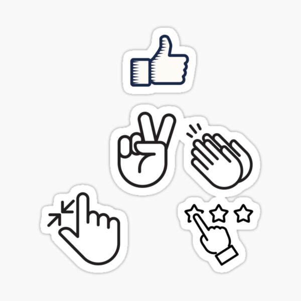 "HAND SIGN" Sticker for Sale by babari | Redbubble