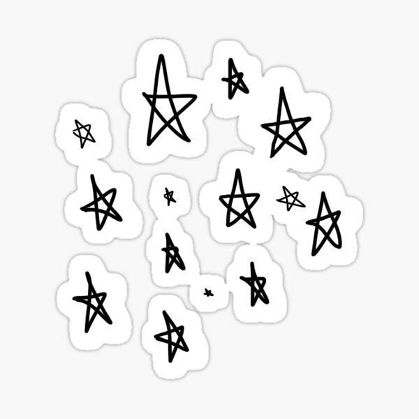 "Classic Star Outlines" Sticker for Sale by liv-mack06 | Redbubble