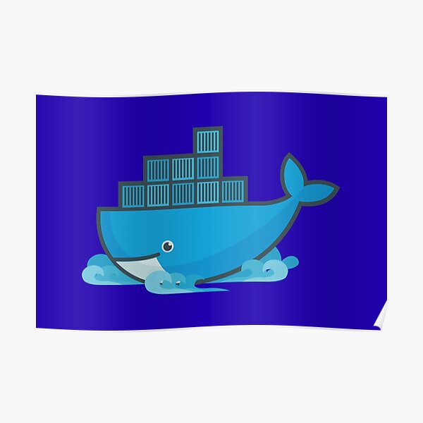 "Docker Moby Whale" Poster by UnitShifter | Redbubble