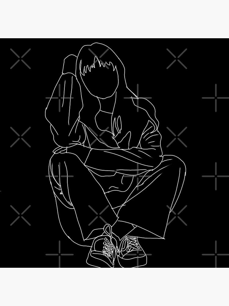 "Aesthetic Girl Outline" Photographic Print by Melly-Jellyarts | Redbubble