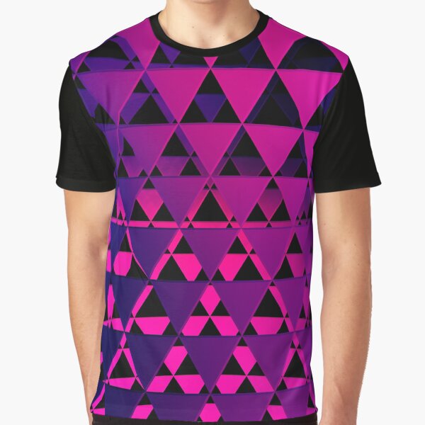 "Purple and Pink Triangles" T-shirt for Sale by AaronKinzer | Redbubble ...