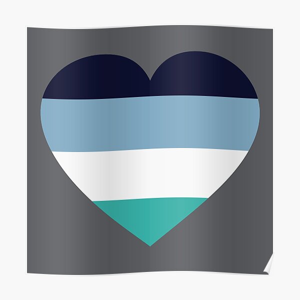 "Oriented Aroace Heart" Poster for Sale by asexualowls | Redbubble