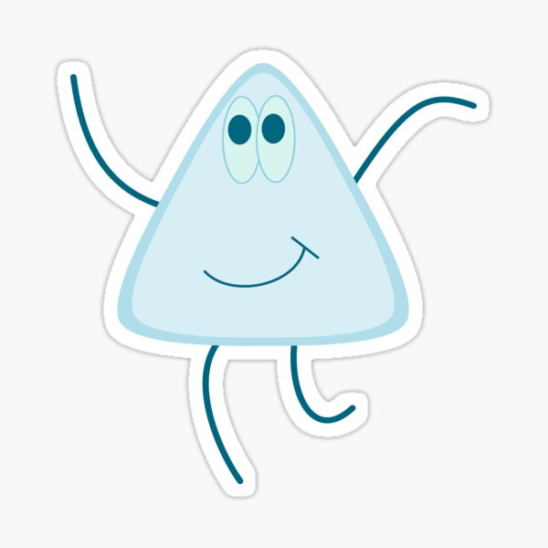 "dancing triangle" Sticker by Reyrandomstuff | Redbubble