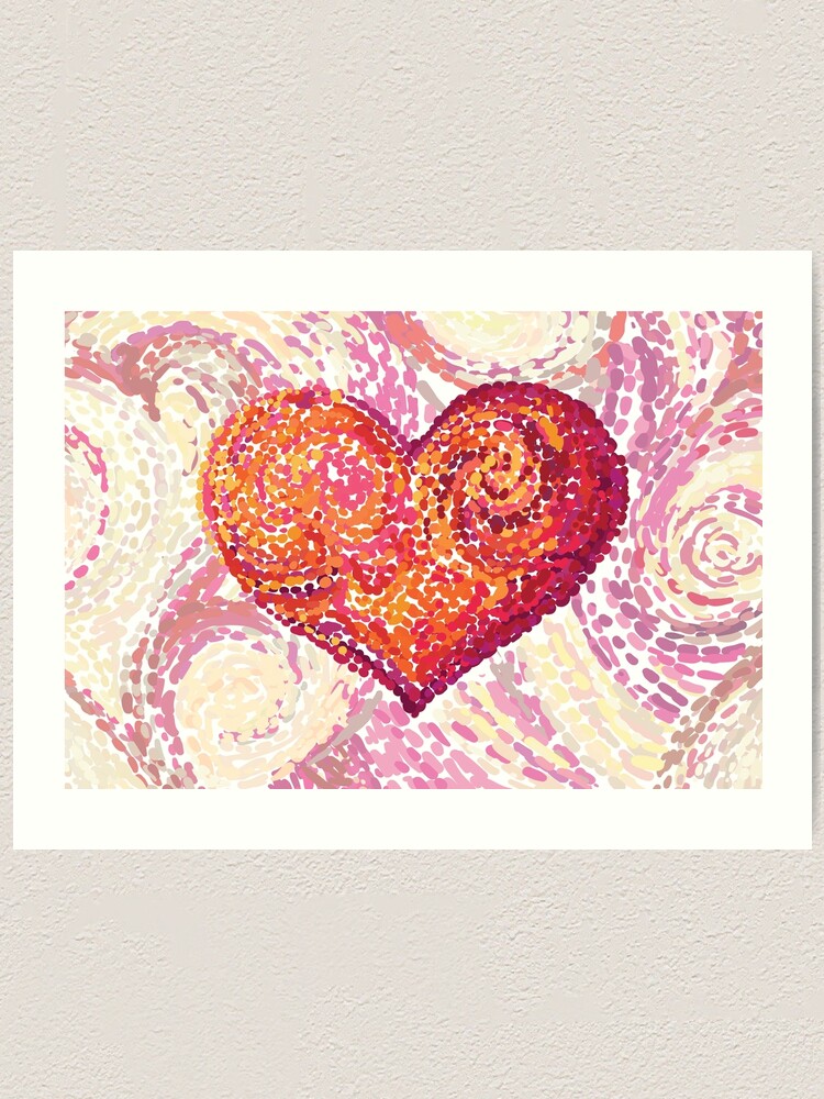 "Van Gogh Heart" Art Print for Sale by pkbp | Redbubble