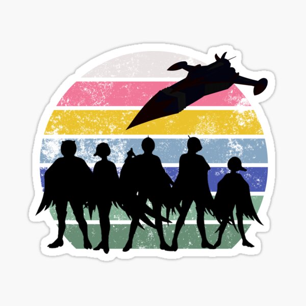 "Battle of the Planets vintage retro sunset style G Force " Sticker for ...