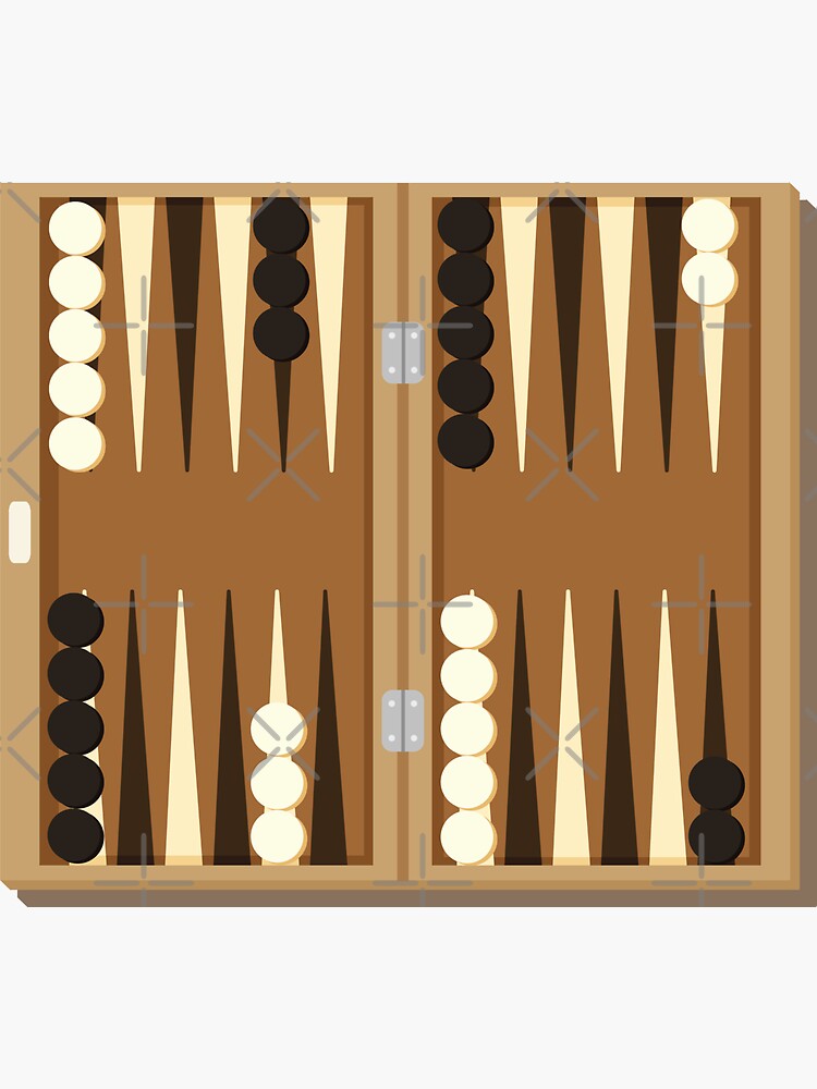 "Backgammon game board" Sticker for Sale by DerSenat | Redbubble