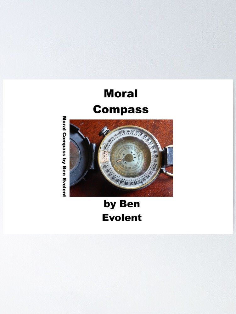 "moral compass joke author name pun" Poster for Sale by 6059 | Redbubble