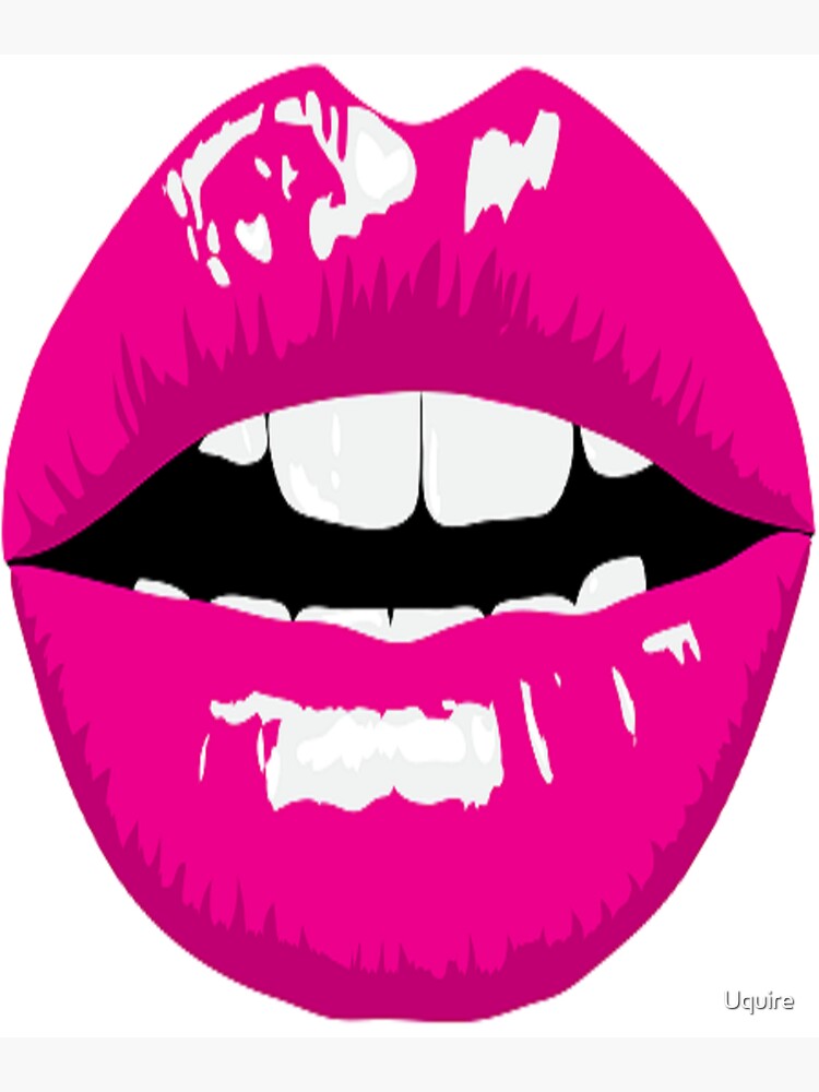 "Glossy lips" Sticker for Sale by Uquire | Redbubble