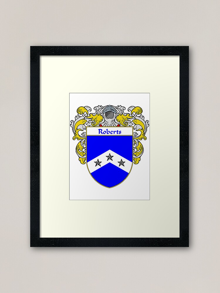 "Roberts Coat of Arms / Roberts Family Crest" Framed Art Print for Sale ...