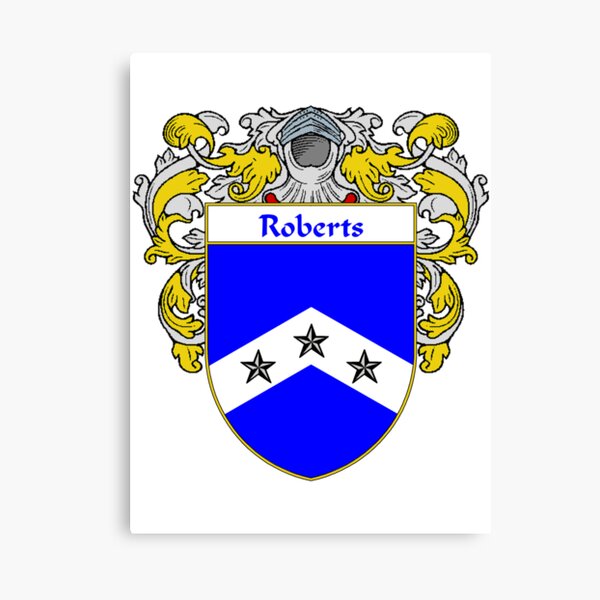 "Roberts Coat of Arms / Roberts Family Crest" Canvas Print by IrishArms ...