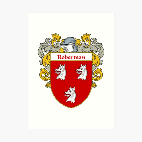 "Robertson Coat of Arms / Robertson Family Crest" Art Print for Sale by ...