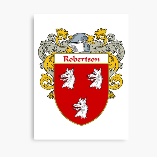 "Robertson Coat of Arms / Robertson Family Crest" Canvas Print for Sale ...