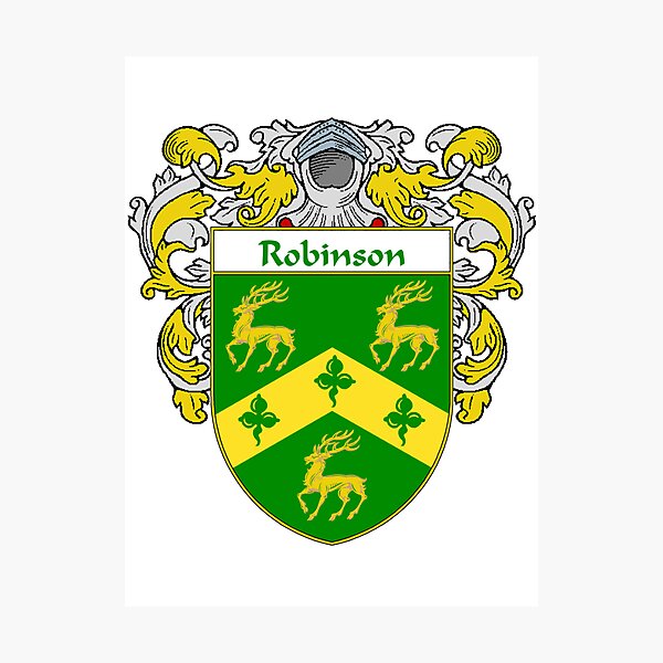 "Robinson Coat of Arms / Robinson Family Crest" Photographic Print for ...
