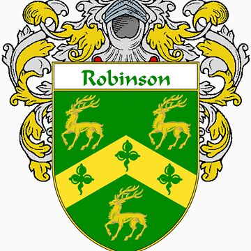 "Robinson Coat of Arms / Robinson Family Crest" Canvas Print for Sale ...