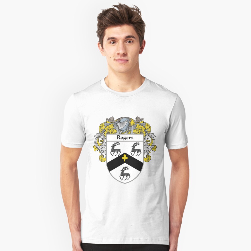 "Rogers Coat of Arms / Rogers Family Crest" T-shirt by IrishArms ...