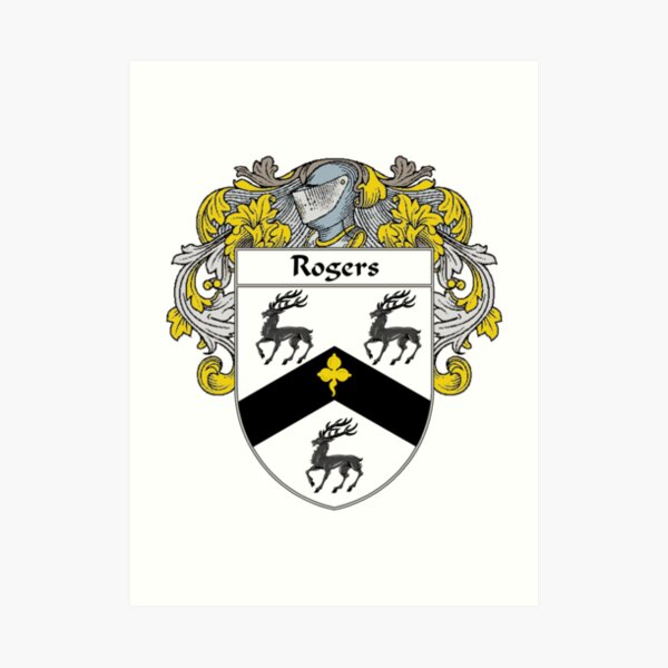 "Rogers Coat of Arms / Rogers Family Crest" Art Print by IrishArms ...