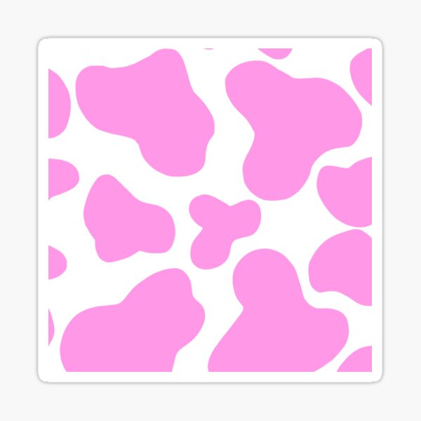 "Pink Cow Print " Sticker for Sale by matilderdg1 | Redbubble