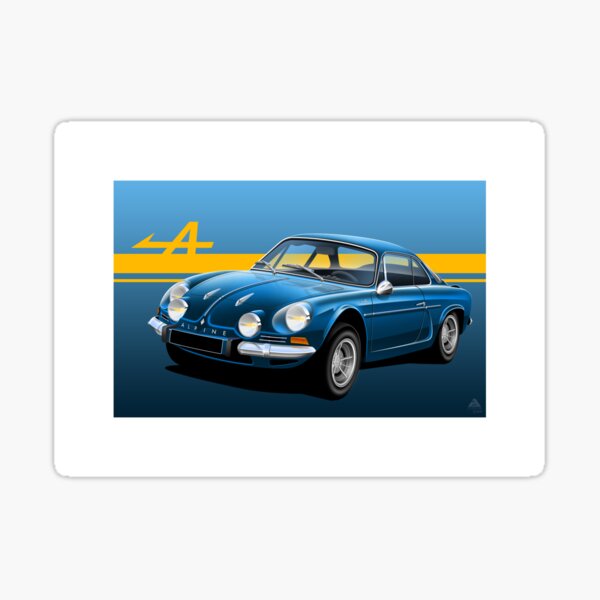 "Poster artwork - Classic Alpine A110" Sticker by RJWautographics ...