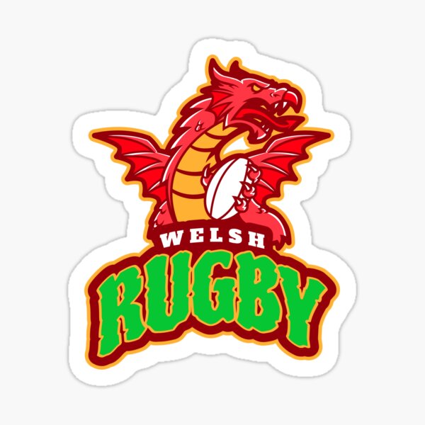 "Welsh Dragon Rugby" Sticker for Sale by Dumelang | Redbubble