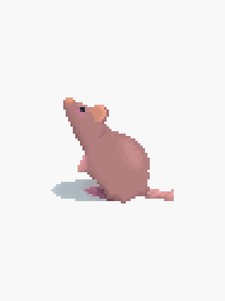"Rat pixel art sticker" Sticker for Sale by Caramael | Redbubble