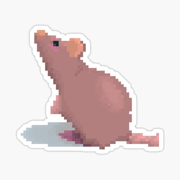 "Rat pixel art sticker" Sticker for Sale by Caramael | Redbubble