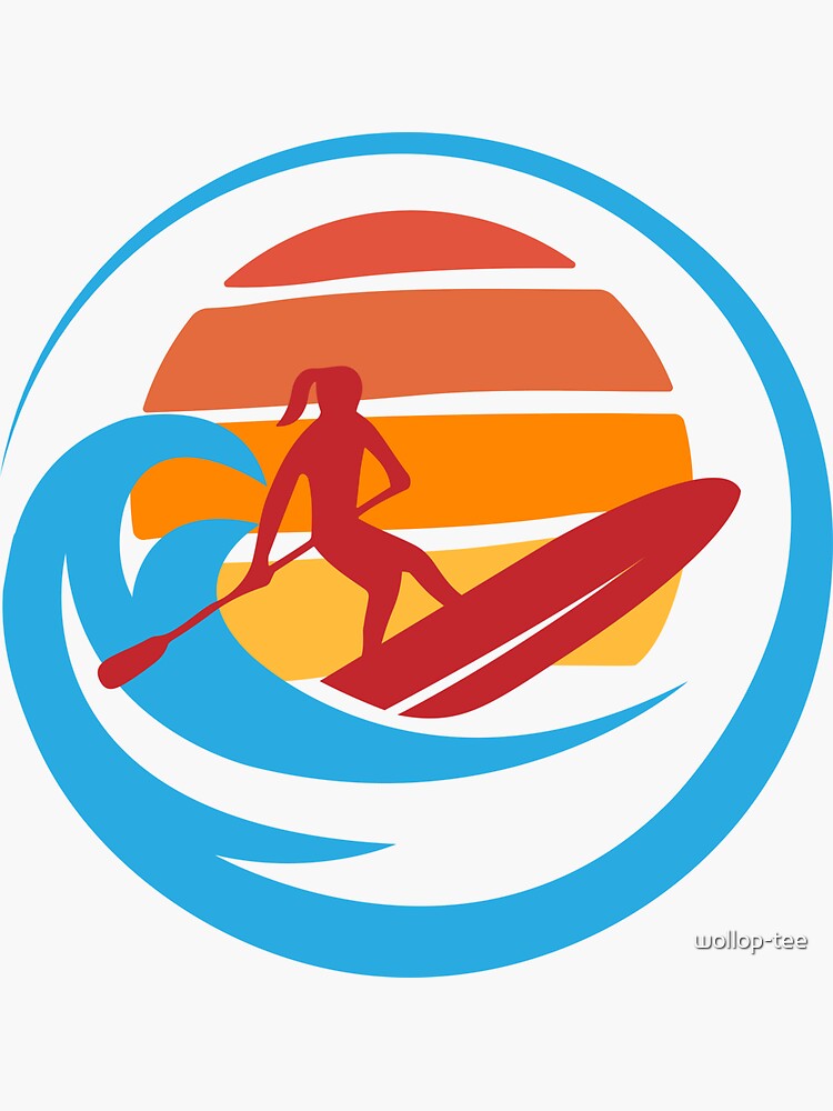 "SUP Girl show that you are a Stand Up Paddle Boarding Girl" Sticker ...