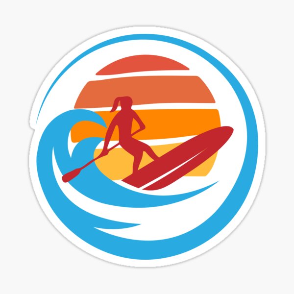 "SUP Girl show that you are a Stand Up Paddle Boarding Girl" Sticker ...