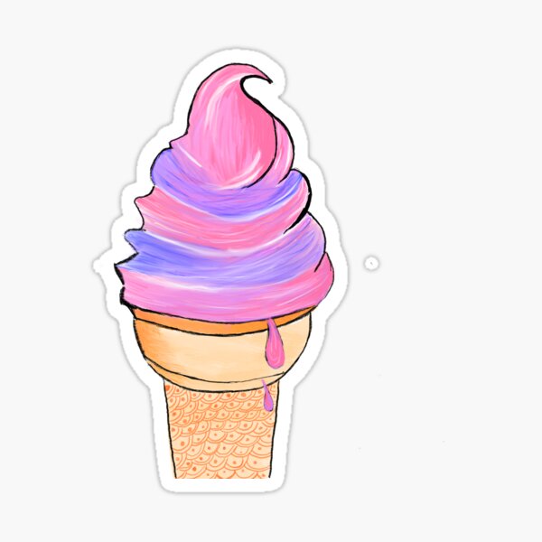 "Fantasy Ice Cream" Sticker for Sale by Kriti-M | Redbubble