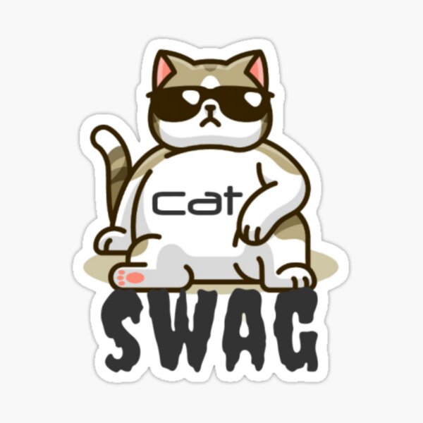 "Kitty swag" Sticker by VSHine | Redbubble