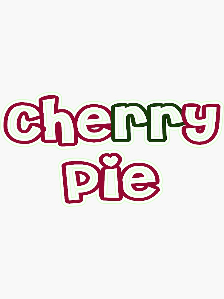 "Cherry pie Transparent Sticker" Sticker for Sale by ChristaIsabella ...