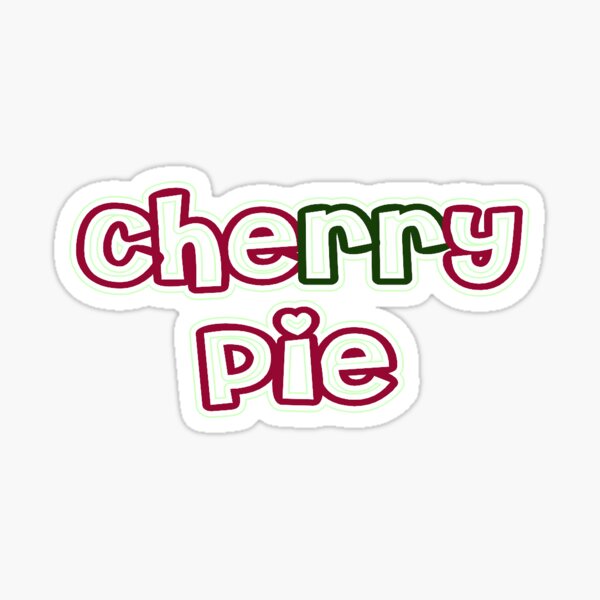 "Cherry pie Transparent Sticker" Sticker for Sale by ChristaIsabella ...