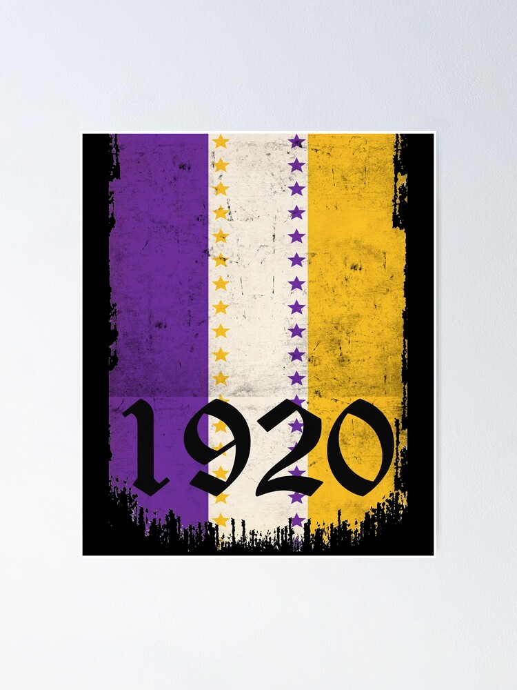 "Womens Suffrage 19th Amendment Victory Flag Vintage" Poster by ...