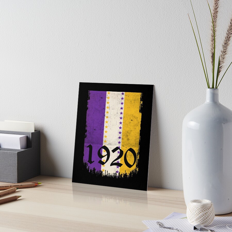 "Womens Suffrage 19th Amendment Victory Flag Vintage" Art Board Print ...