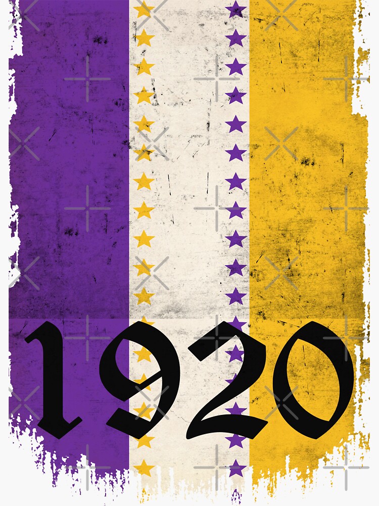 "Womens Suffrage 19th Amendment Victory Flag Vintage" Sticker for Sale ...