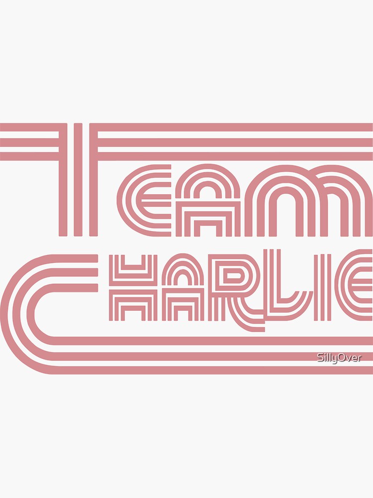 "Team Charlie" Sticker for Sale by SillyOver | Redbubble