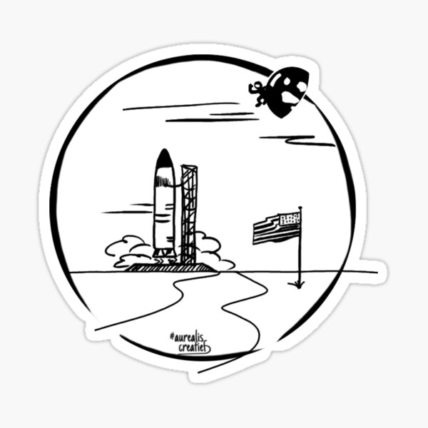 "Launch pad SPACE" Sticker for Sale by Aurealis | Redbubble
