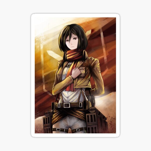 "Mikasa Ackerman, Shingeki no Kyojin, Attack on Titan" Sticker by ...