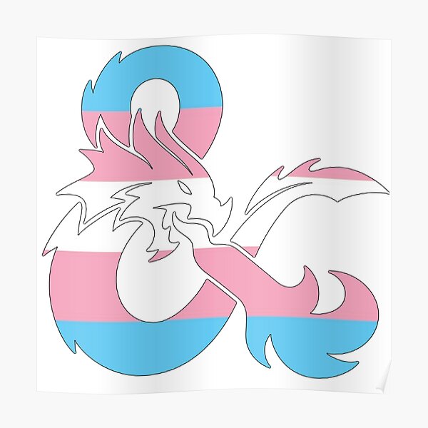 "Transgender Dungeons Dragons dnd d&d" Poster by RPGPride | Redbubble