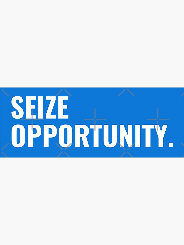 "Seize Opportunity" Sticker by guruthuma | Redbubble