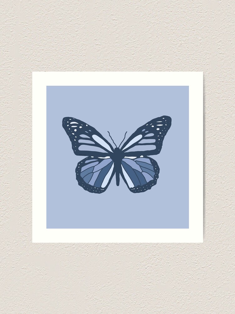 "aesthetic vsco blue butterfly" Art Print by milkyrinn | Redbubble