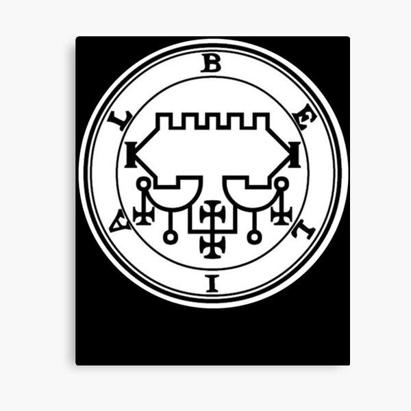 "Belial Sigil Bael Lesser Key Seal of Belial Occult Goetia" Canvas ...