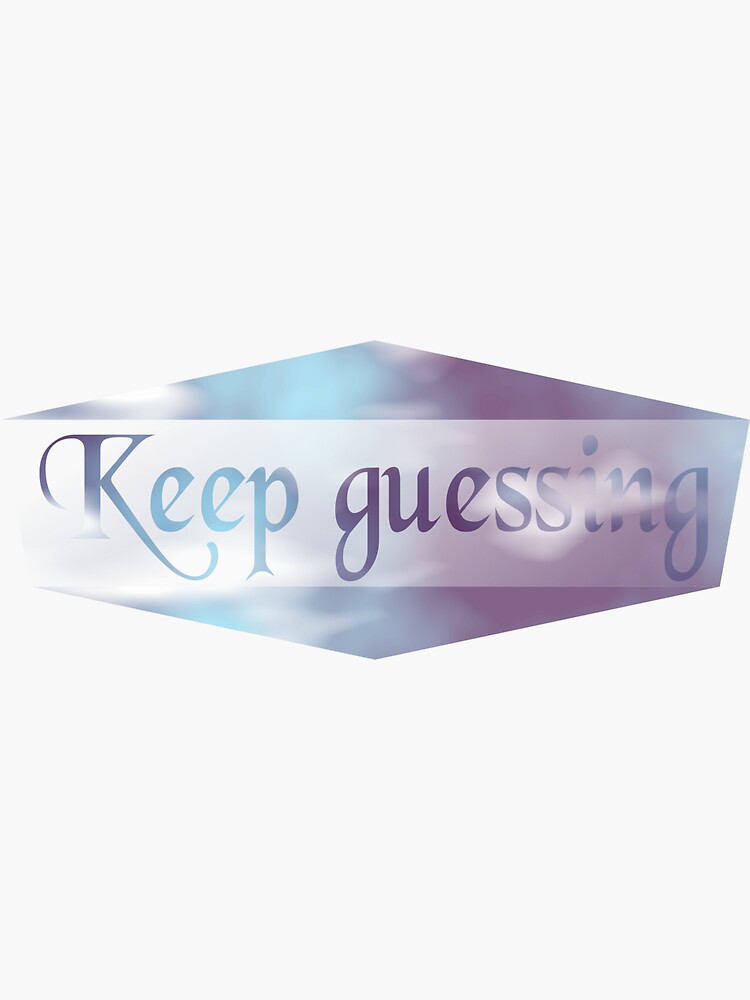 "Keep Guessing - Logo Design" Sticker for Sale by AoiT | Redbubble