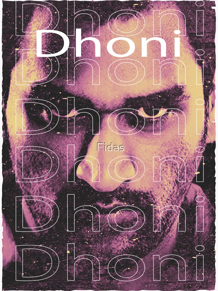 "Dhoni MS Dhoni Classic" Sticker by Fidas | Redbubble