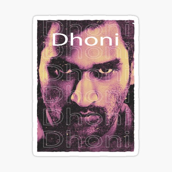 "Dhoni MS Dhoni Classic" Sticker by Fidas | Redbubble