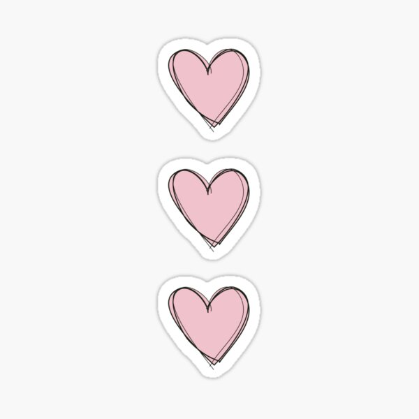 "Pink Hearts" Sticker for Sale by dmariaa | Redbubble