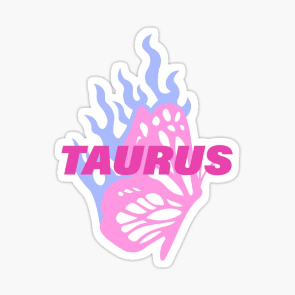 "Taurus Zodiac Butterfly " Sticker by christina-lee | Redbubble