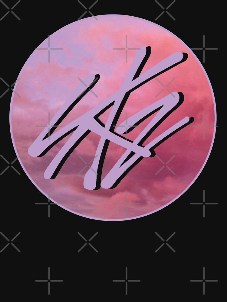 "STRAY KIDS SKZ Logo Symbol Signature Pink Purple Sunset Writing" T ...